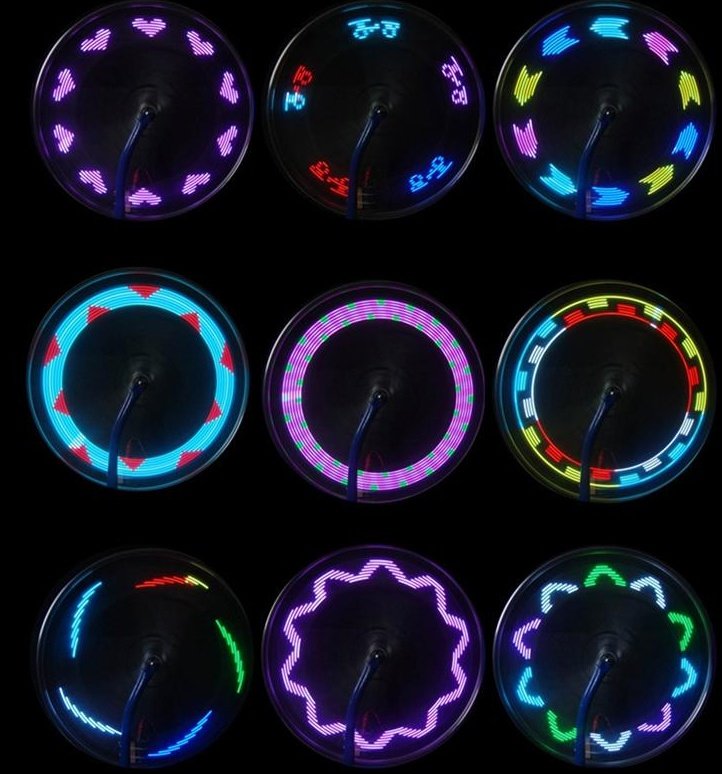 14 LED Motorcycle Bike Light | RGB Color, Vibration Control