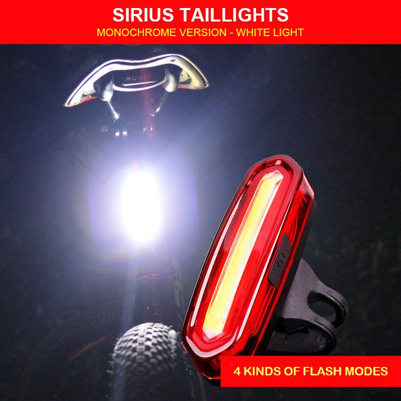 Two-Color Bicycle Tail Light - Bright, Durable, and Compact